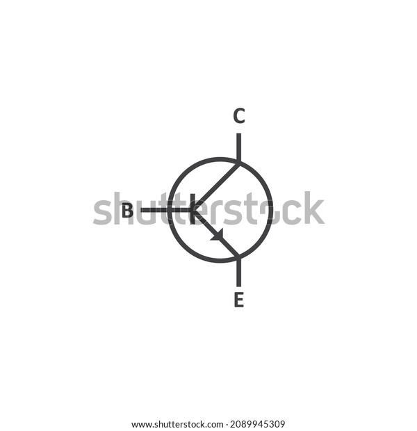 Npn Transistor Type Sign Icon Vector Stock Vector (Royalty Free ...