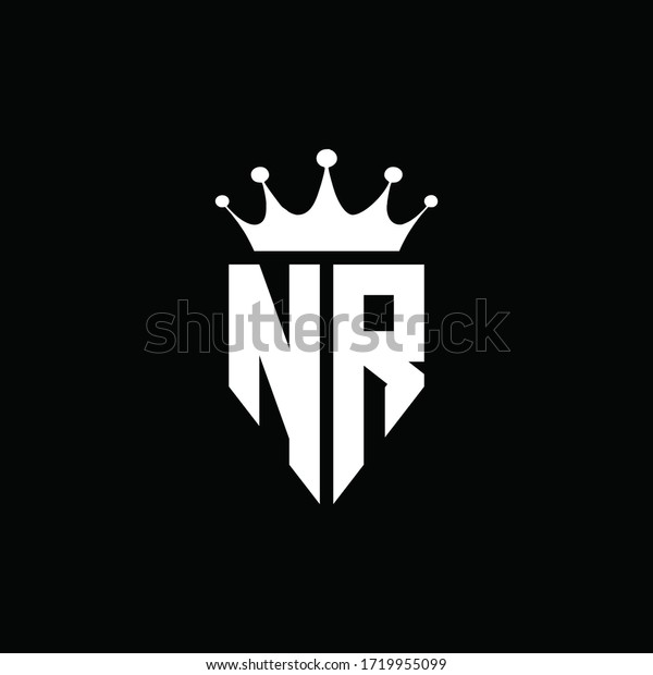 Nr Logo Monogram Emblem Style Crown Stock Vector (Royalty Free ...