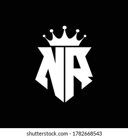 Nr Logo Monogram Shield Shape Crown Stock Vector (Royalty Free ...