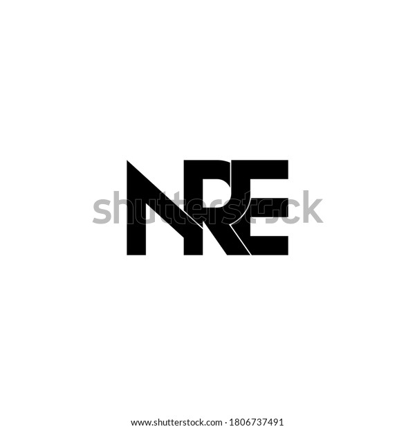 Nre Letter Original Monogram Logo Design Stock Vector (Royalty Free ...