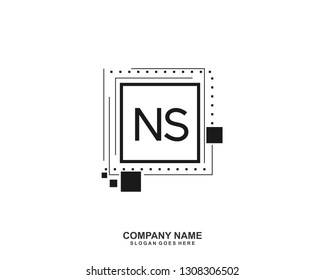 Ns Initial Letter Geometric Logo Vector Stock Vector (Royalty Free ...