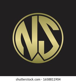 Ns Logo Monogram Circle Piece Ribbon Stock Vector (Royalty Free ...