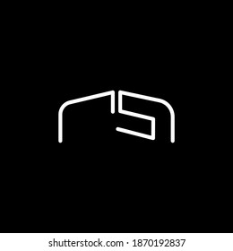 Ns Logo Vector Illustration Architecture Logo Stock Vector (Royalty ...