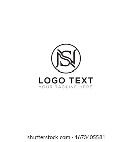 Ns Typography Letter Logo Design Stock Vector (Royalty Free) 1673405581 ...