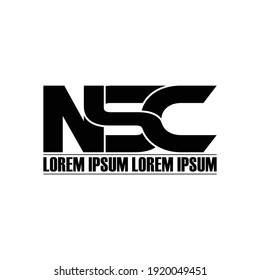 Nsc Letter Monogram Logo Design Vector Stock Vector (Royalty Free ...