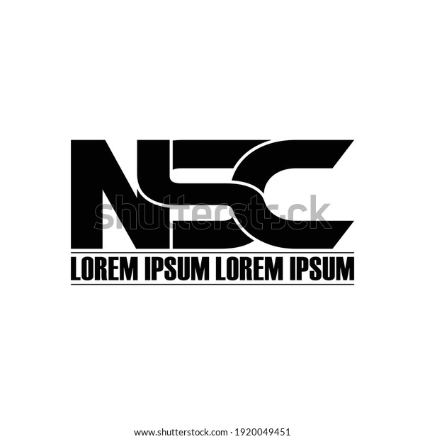 Nsc Letter Monogram Logo Design Vector Stock Vector (Royalty Free ...