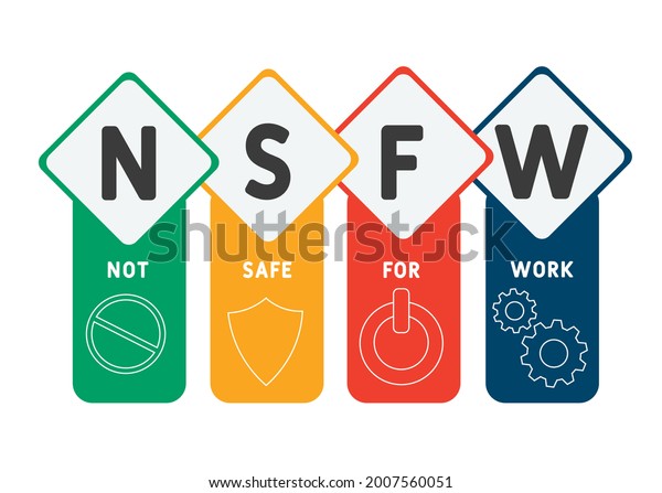 Nsfw Not Safe Work Acronym Business: เวกเตอร์สต็อก (ปลอดค่าลิขสิทธิ์ ...
