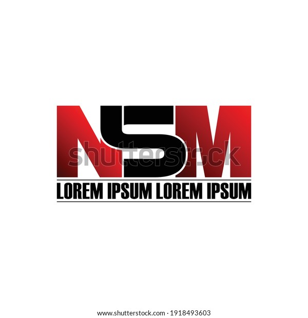 Nsm Letter Monogram Logo Design Vector Stock Vector (Royalty Free ...