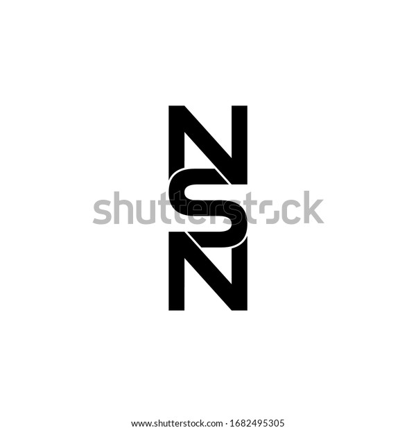 Nsn Original Monogram Logo Design Stock Vector (Royalty Free) 1682495305