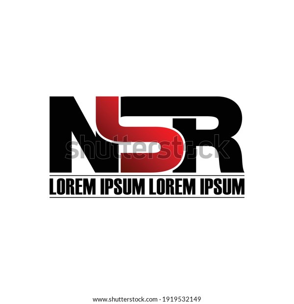 Nsr Letter Monogram Logo Design Vector Stock Vector (Royalty Free ...