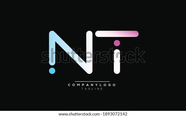 Nt Icon Monogram Letter Text Alphabet Stock Vector (Royalty Free ...