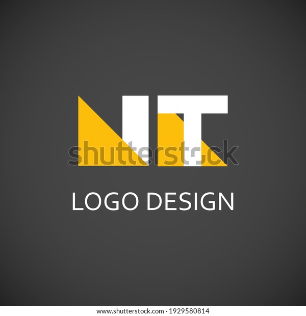 Nt Letter Simple Logo Design Stock Vector (Royalty Free) 1929580814