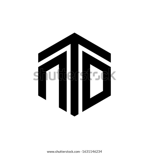 Ntd Letter Logo Design Polygon Monogram Stock Vector (Royalty Free ...