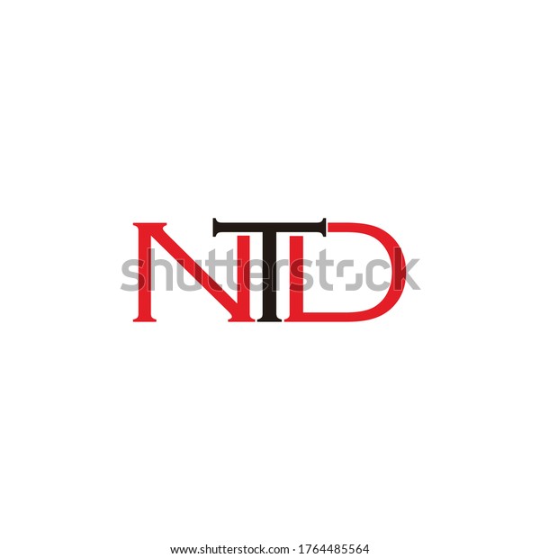 Ntd Logo Letter Vector Font Combine Stock Vector (Royalty Free ...