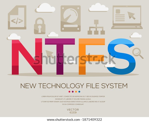 Ntfs Mean New Technology File System Stock Vector (Royalty Free ...