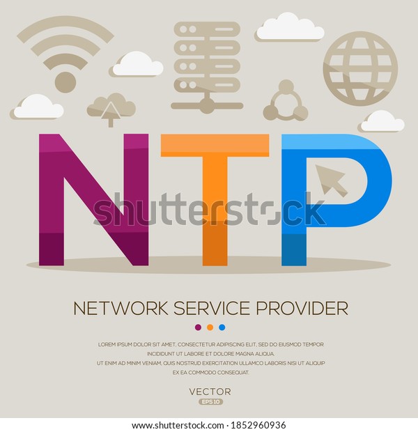 Ntp Mean Network Service Provider Computer Stock Vector (Royalty Free ...