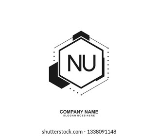Nu Initial Letter Geometric Logo Vector Stock Vector (Royalty Free ...