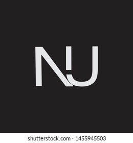 Nu Initial Logo Capital Letters Black: เวกเตอร์สต็อก (ปลอดค่าลิขสิทธิ์ ...