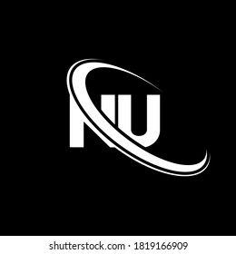 Nu Logo N U Design White Stock Vector (Royalty Free) 1819166909 ...