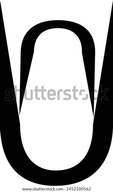 Nu Logo Symbol Simple Black Graded Stock Vector (Royalty Free ...