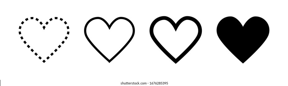 Nubes Symbol Heart Vector Icons Set Stock Vector (Royalty Free ...