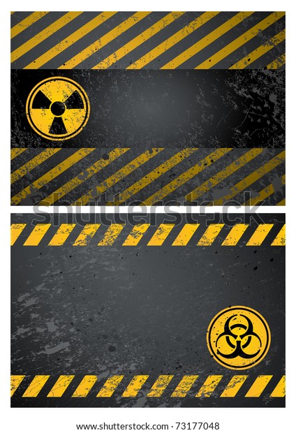 Nuclear Biohazard Danger Warning Background Stock Vector (Royalty Free ...