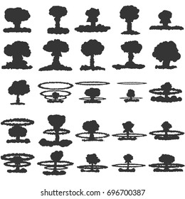 Nuclear Blast Explosion Smoke Set Vector Stock Vector (Royalty Free ...