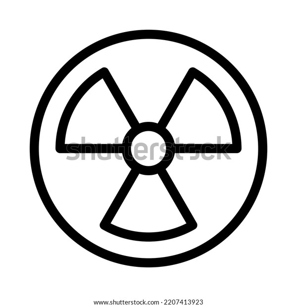 Nuclear Energy Outline Style Vector Isolate Stock Vector (Royalty Free ...