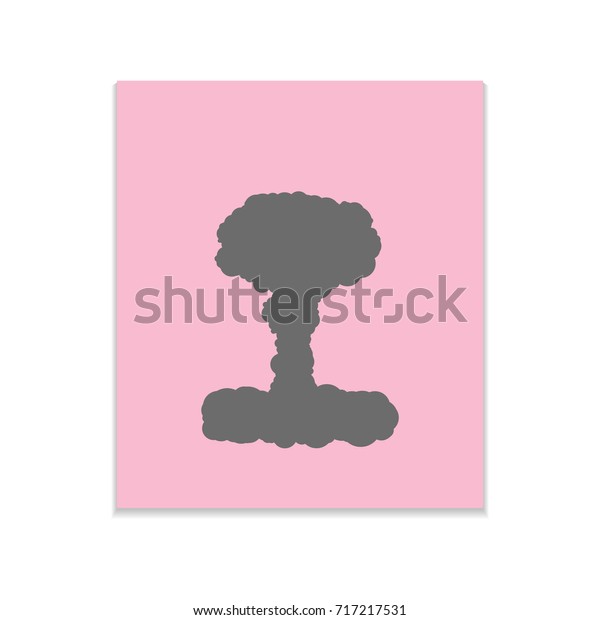 Nuclear Explosion Sign Illustration Vector Black Stock Vector (Royalty ...