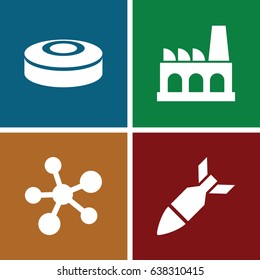 Nuclear Icons Set Set 4 Nuclear Stock Vector (Royalty Free) 638310415 ...