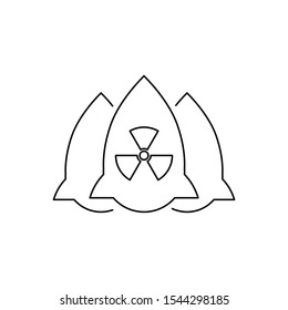 Nuclear Missile Icon Outline Thin Line Stock Vector (Royalty Free ...