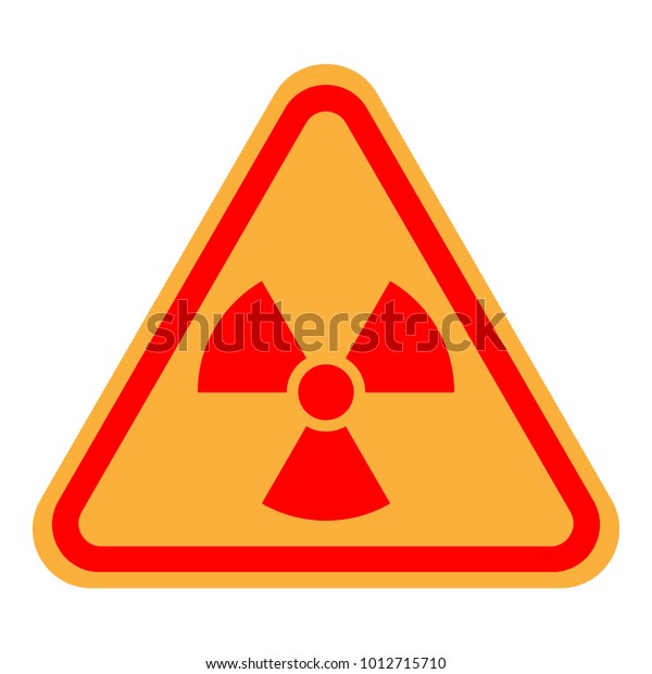 Nuclear Pollution Sign Yellow Red Ionizing Stock Vector (Royalty Free ...