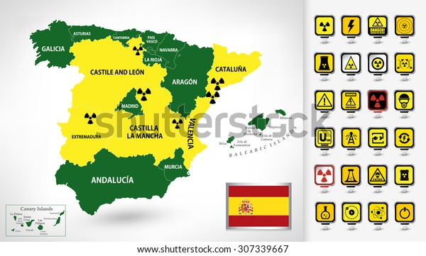 Nuclear Power Plant Map Spain Nuclear: เวกเตอร์สต็อก (ปลอดค่าลิขสิทธิ์ ...