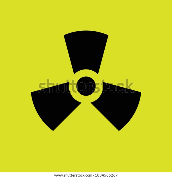 Nuclear Radiation Sign White Isolated Background Stock Vector (Royalty ...