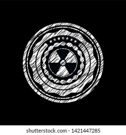 Nuclear Radioactive Icon Drawn Chalk Emblem Stock Vector (Royalty Free ...
