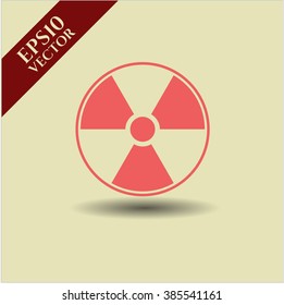 Vector Illustration Nuclear Radioactive Icon Peach Stock Vector ...