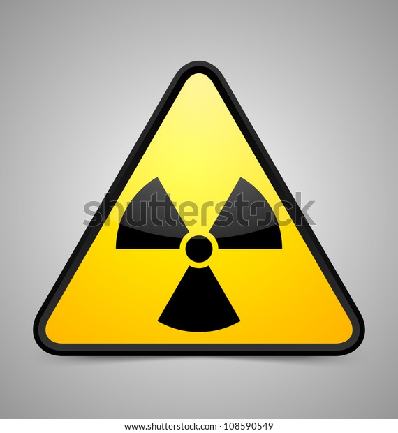 Nuclear Symbol Isolated On Grey Background Stock Vector (Royalty Free ...