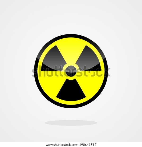 Nuclear Symbol Isolated On Grey Background Stock Vector (Royalty Free ...