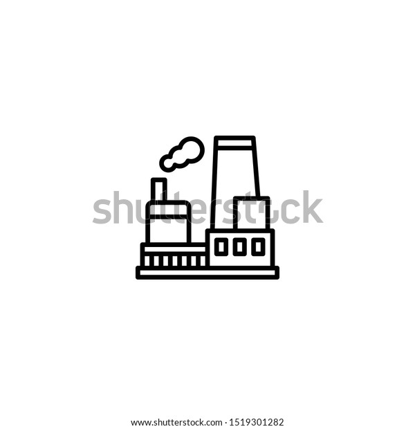 Nuclear Vector Icon Nuclear Plant Factory Stock Vector (Royalty Free ...