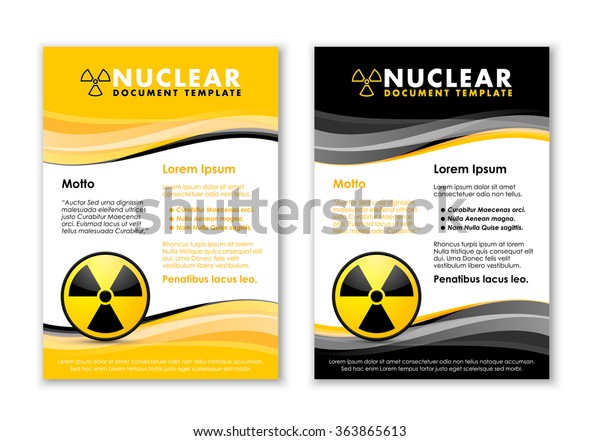 Nuclear Yellow Black Document Templates Radiation: vector de stock ...