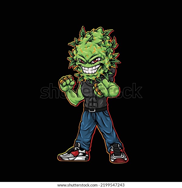 Nug Ready Punch Character Cartoon Mascot Stock Vector (Royalty Free ...