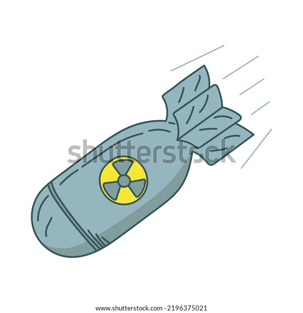 Nuke Bomb Illustration Flat Nuclear Bomb Stock Vector (Royalty Free ...