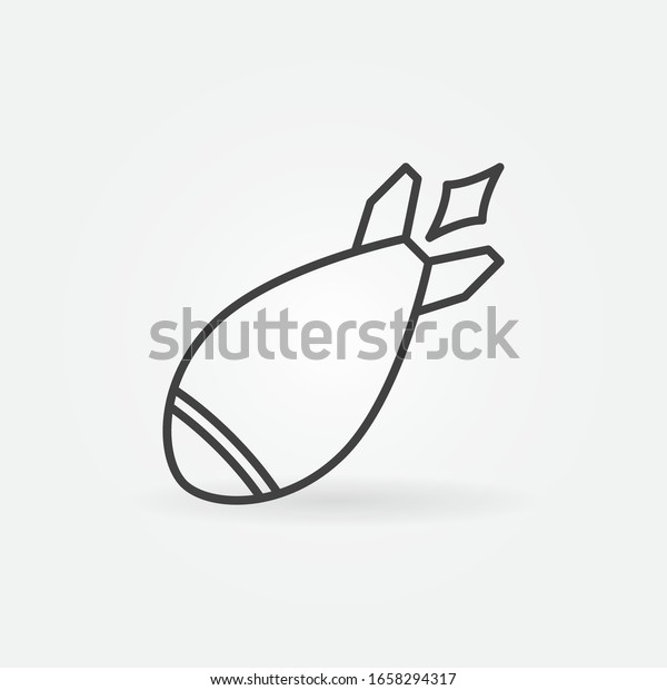 Nuke Outline Icon Vector Nuclear Weapon: เวกเตอร์สต็อก (ปลอดค่า ...