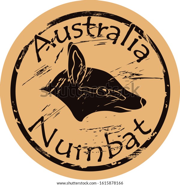 Numbat Head Silhouette Icon Vector Round Stock Vector (Royalty Free ...