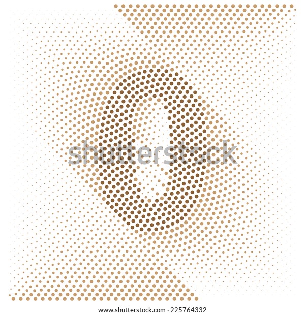 Number 0 Abstract Dotted Optical Illusion Stock Vector (Royalty Free ...
