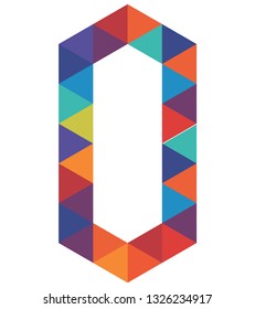 Number 0 Logo Design Multicolored Number Stock Vector (Royalty Free ...