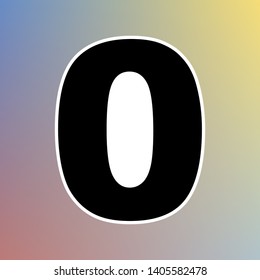 Number 0 Sign Design Template Element Stock Vector (Royalty Free ...