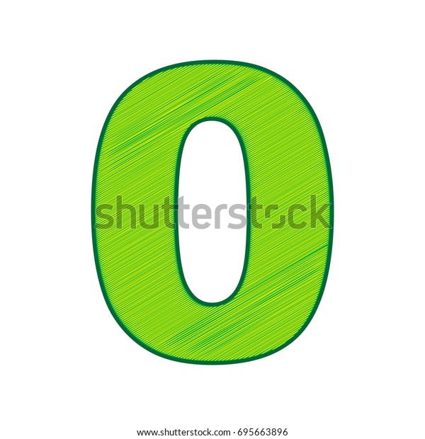 Number 0 Sign Design Template Element Stock Vector (Royalty Free) 695663896