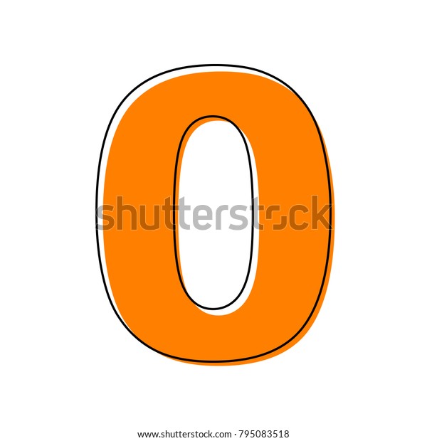 Number 0 Sign Design Template Element Stock Vector (Royalty Free ...
