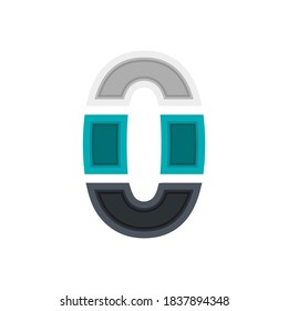 Number 0 Vector Font Alphabet Modern Stock Vector (Royalty Free ...